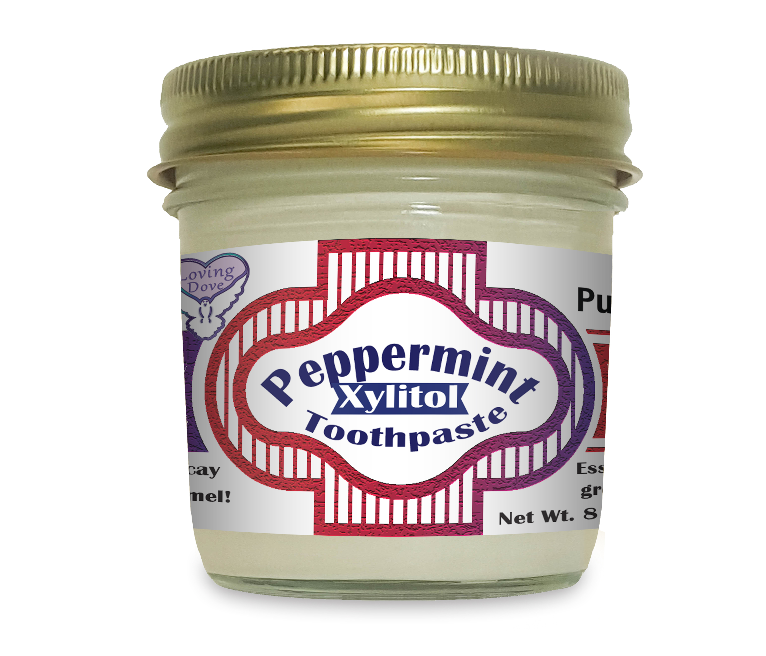 Peppermint Xylitol Toothpaste 8 oz - Loving Dove Farmasia
